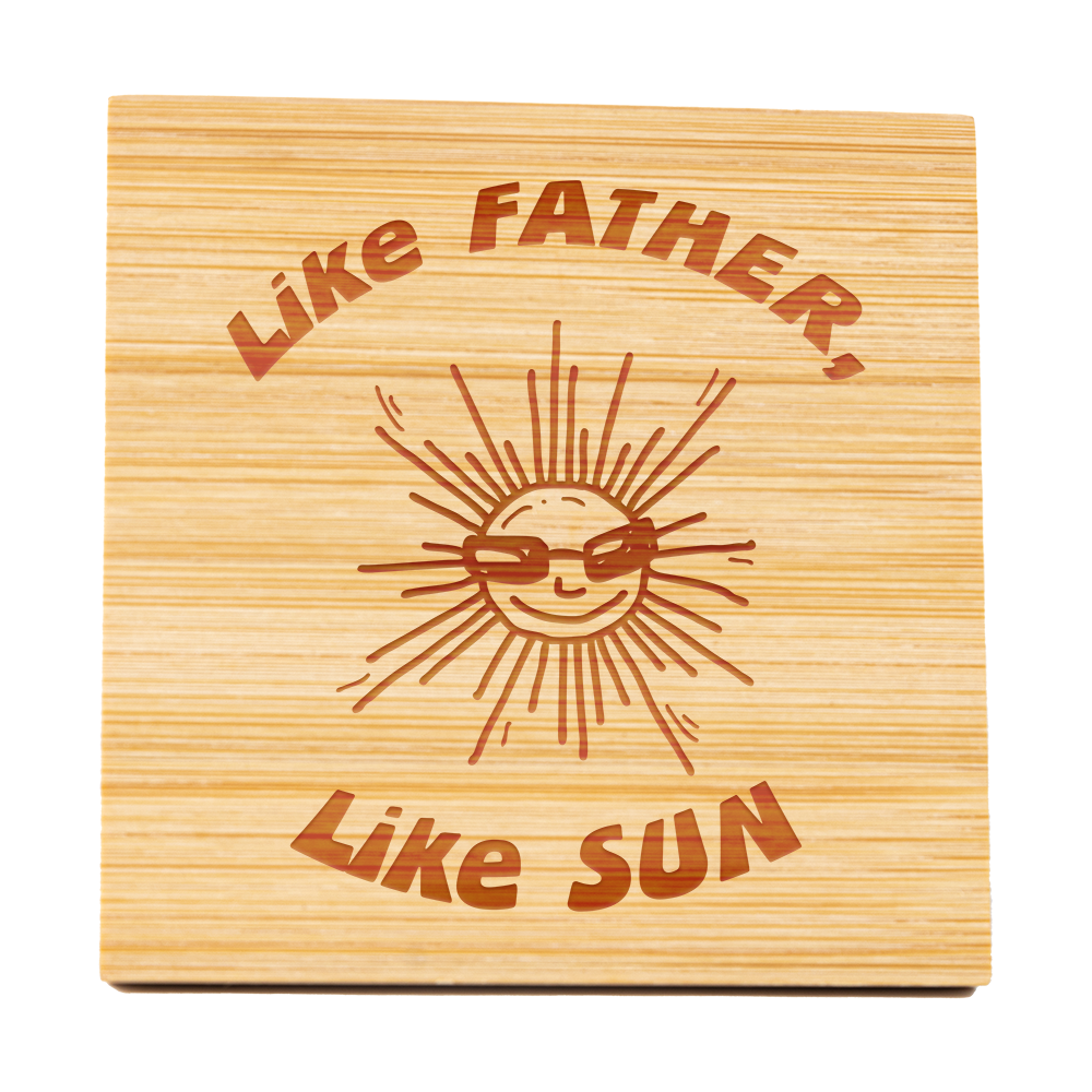 Father's Day Wood Coaster Set – makelasergifts